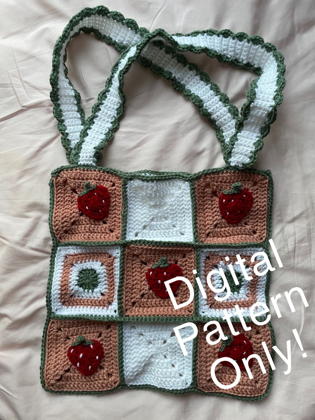Strawberry Tote Bag Crochet Pattern - Etsy