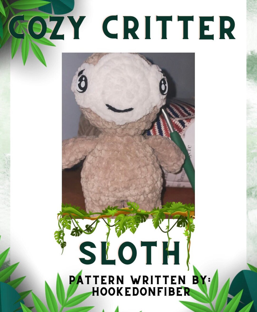 Cozy Critter Sloth Crochet Pattern: Amigurumi PDF - Etsy