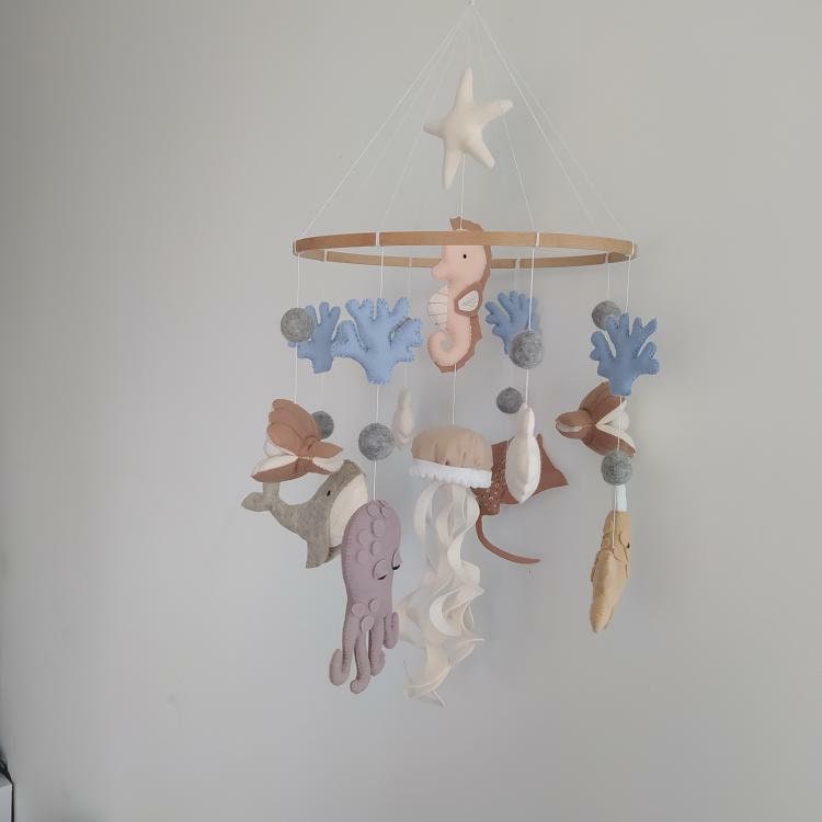 Whale Baby Mobile baby Mobile Nautical Mobile Nursery Mobile Sea Ocean ...