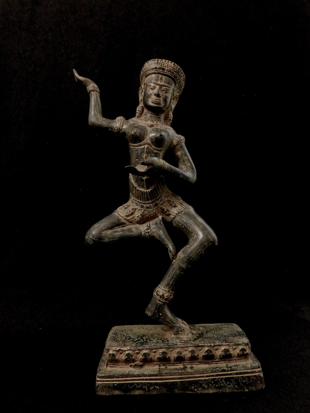 Apsara Statue Antique Khmer Style Bayon Bronze Standing - Etsy