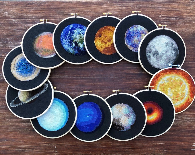 Awesome Planetary Series Cross Stitch Kit Beginners DIY Astronomy ...