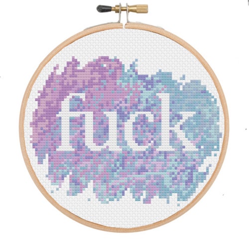 Rainbow Fuck Cross Stitch Pdf Pattern Sweary Etsy Australia