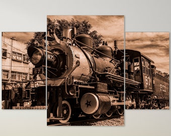 Locomotive Wall Decor Locomotive Print on Canvas Train | Etsy