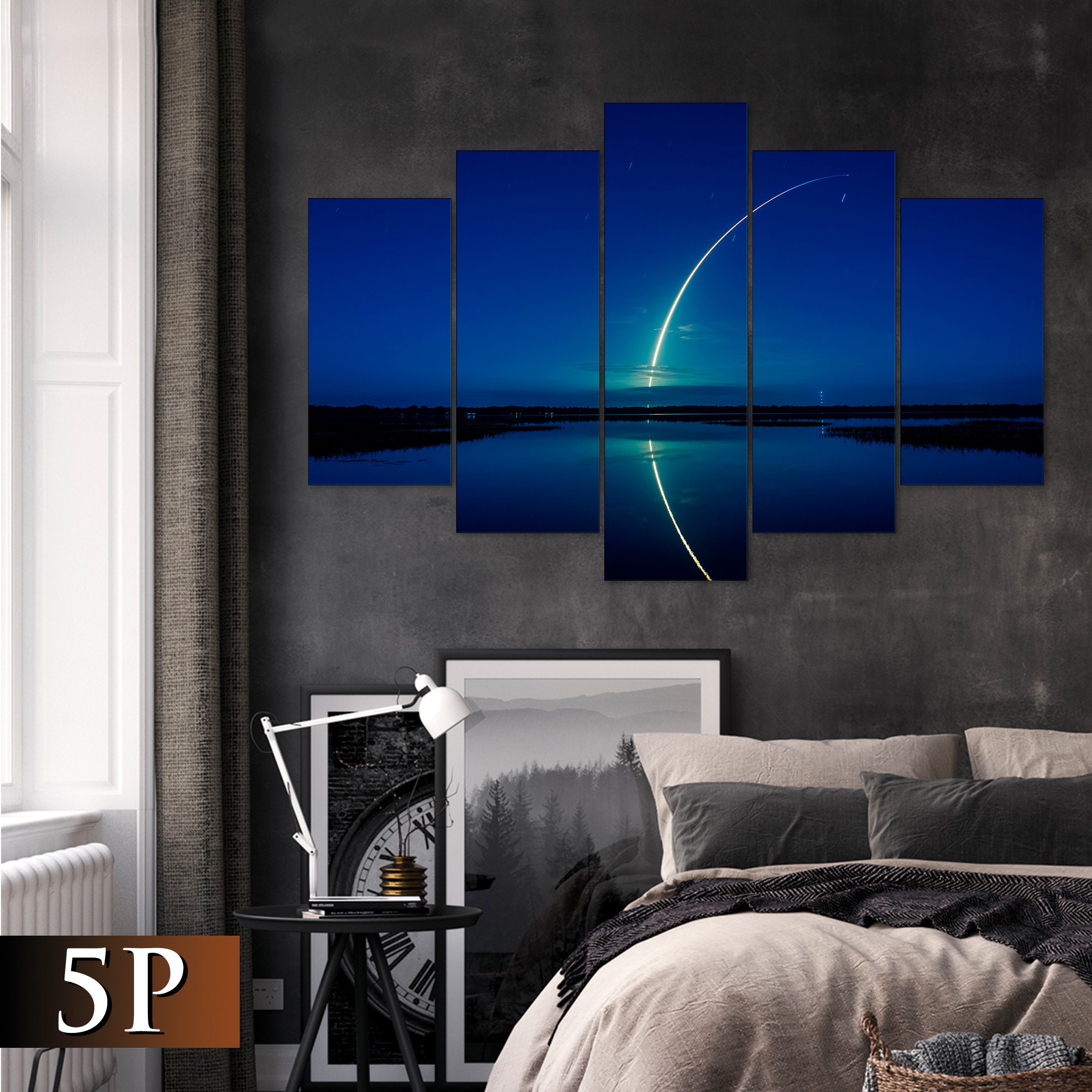 Falcon 9 print Falcon Heavy canvas Falcon Heavy Space | Etsy