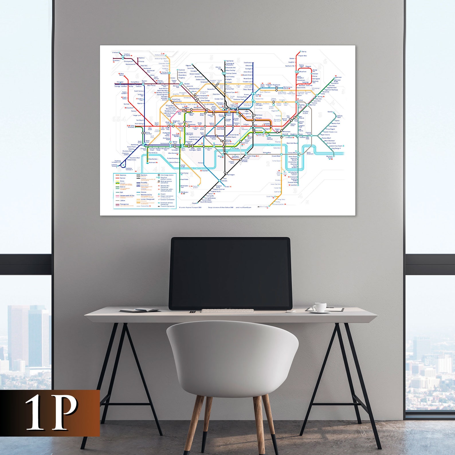 London Tube Map Canvas, Tube Map Wall Art, Subway Wall Decor, Metro Map ...
