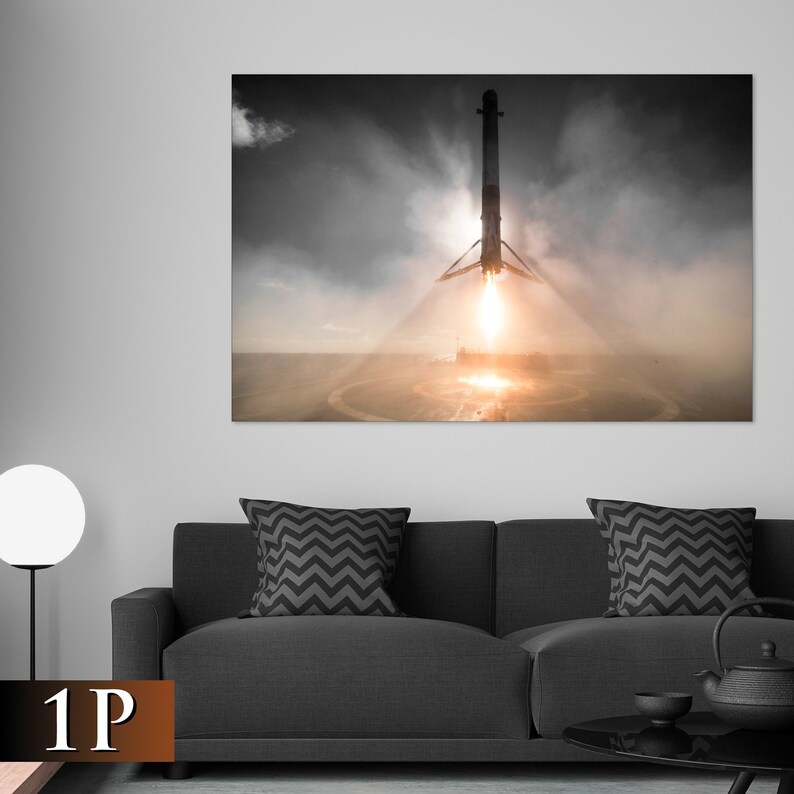 Falcon Heavy Art Print Spacex Print Rocket Launch Office - Etsy