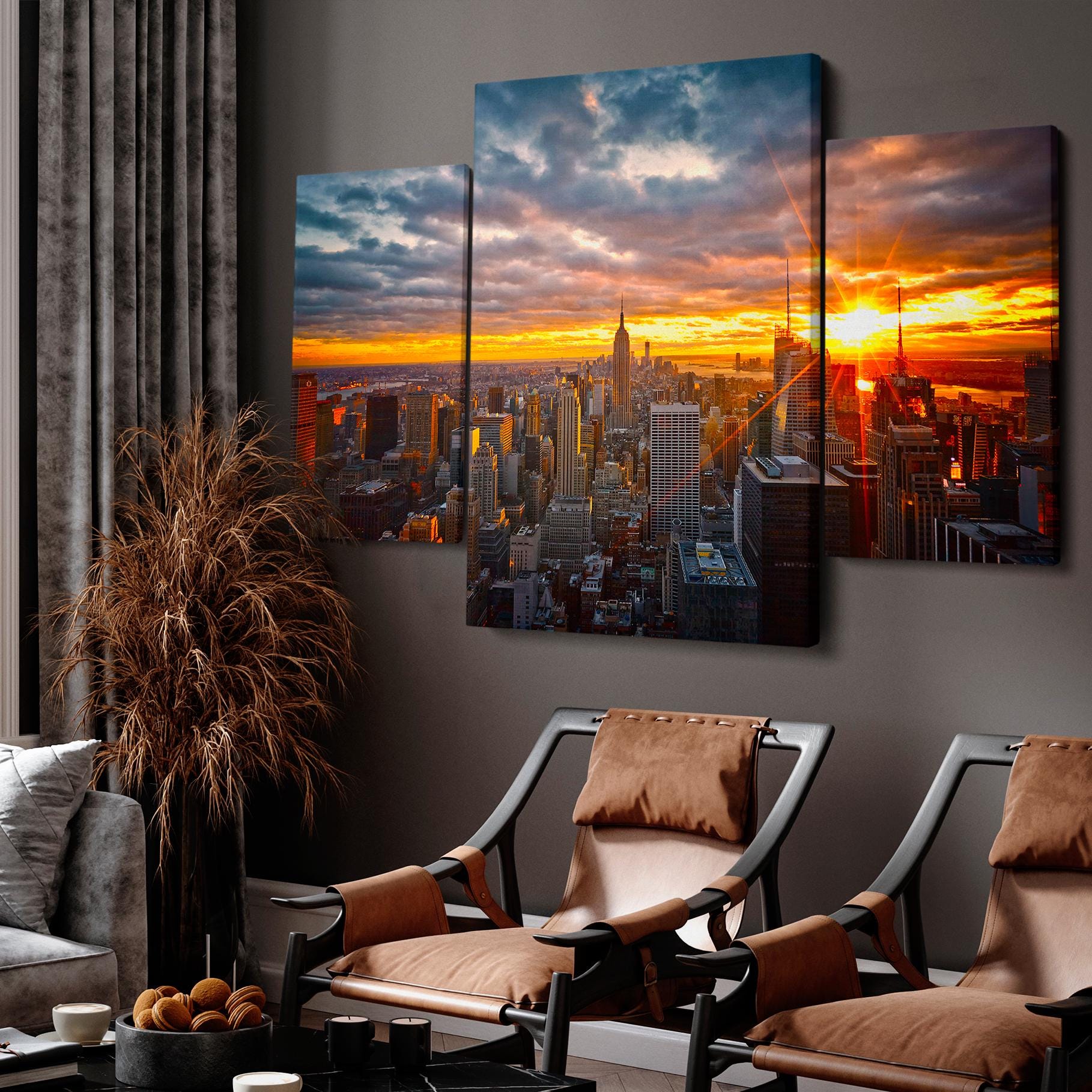 City at Dawn, New York Canvas, Cityscape Print, Cityscape Print ...