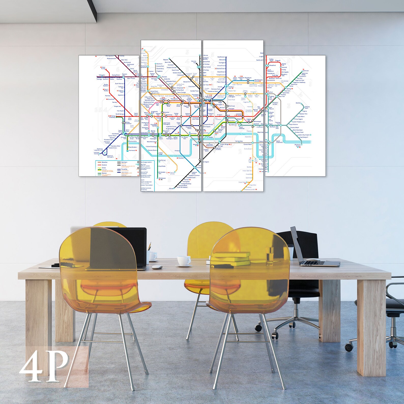 London Tube Map Canvas, Tube Map Wall Art, Subway Wall Decor, Metro Map ...