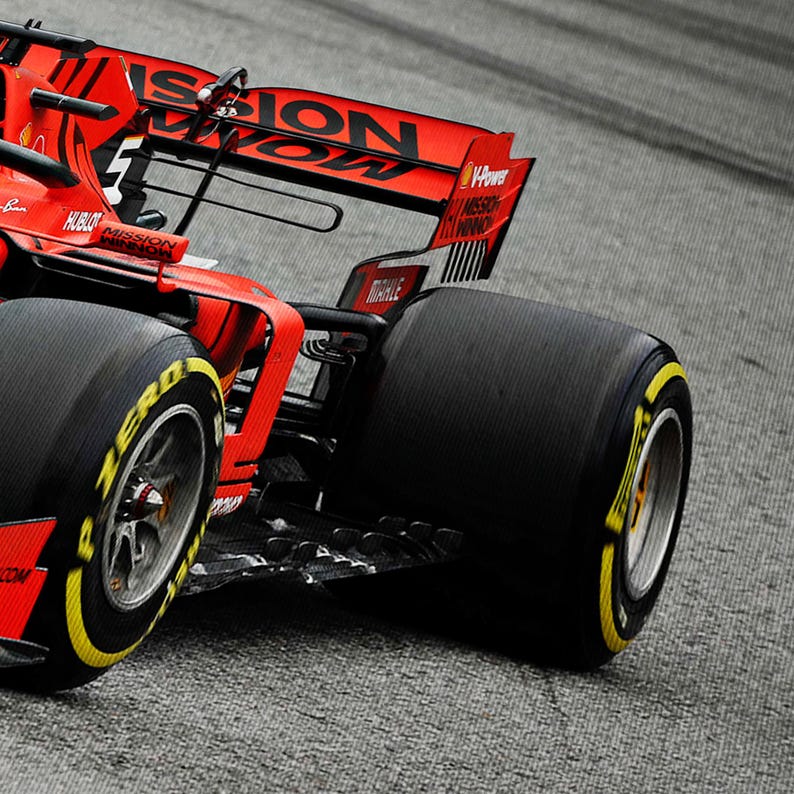 Formula 1 Poster, Race Car Photo, Motorsport Action Scene, Ferrari F1 ...
