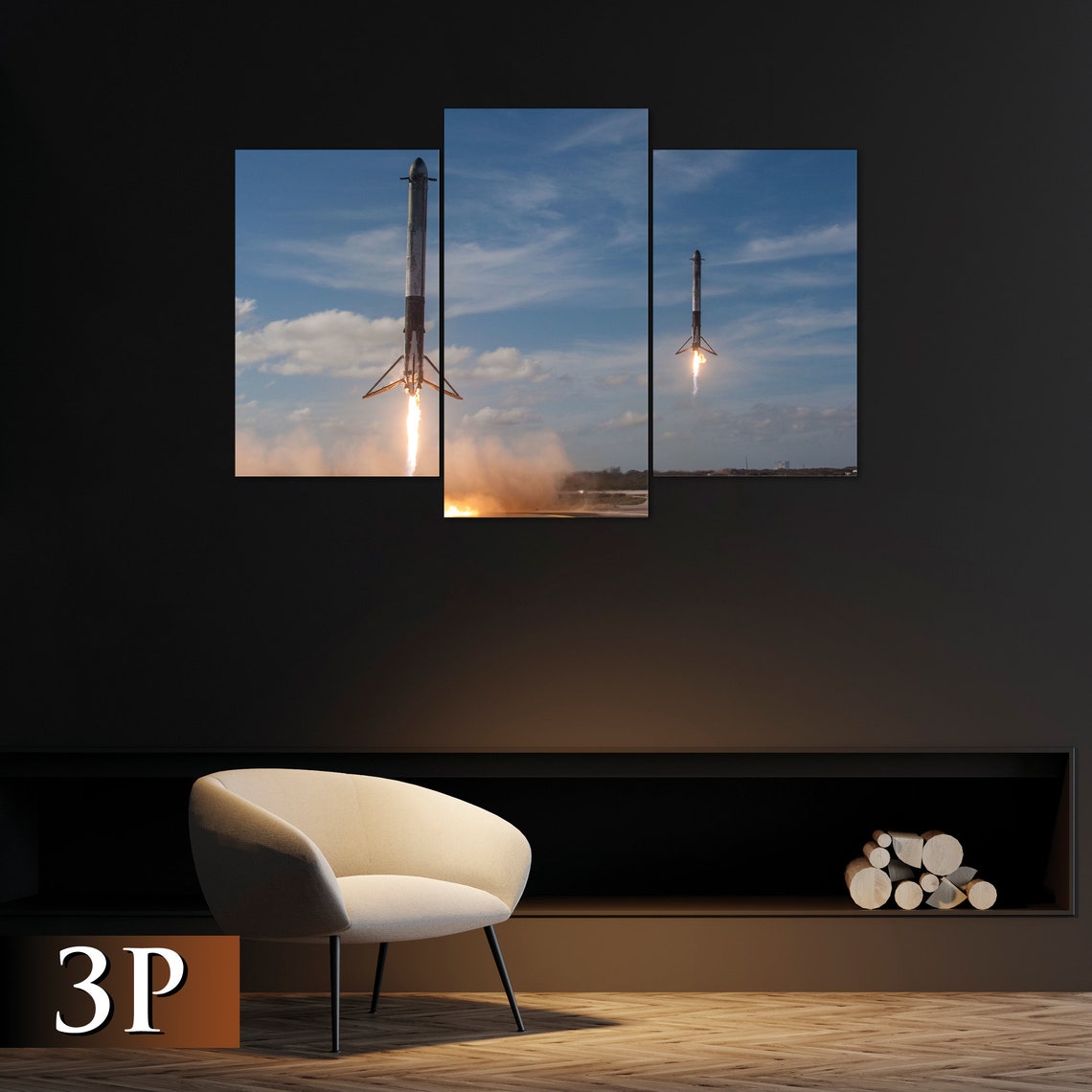 Spacex Rocket Launch NASA Print Falcon Heavy Canvas Falcon - Etsy