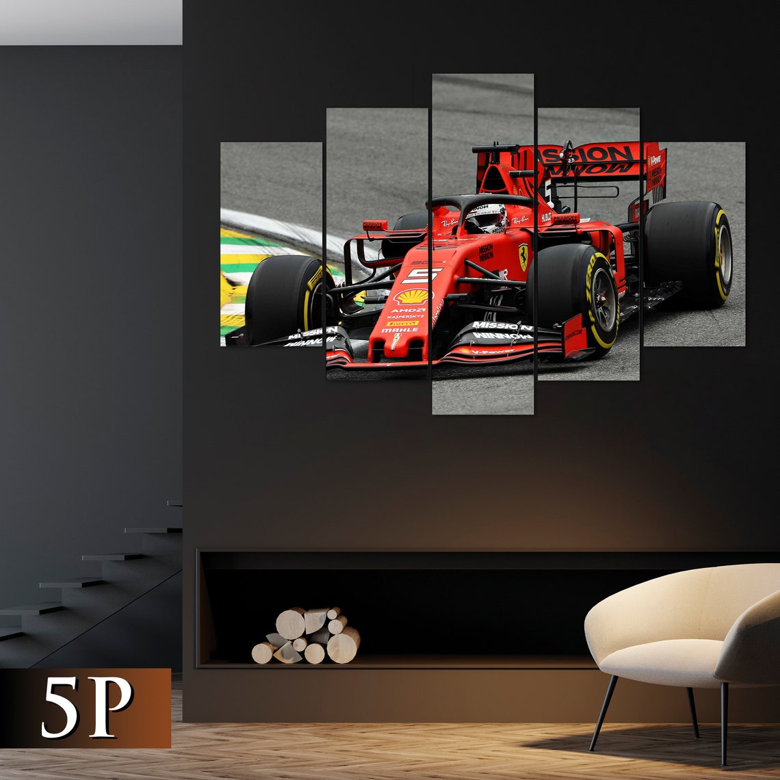 Ferrari F1 Formula 1 Cars Wall Art Decor Racing Car | Etsy