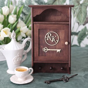 Wooden Key Box, Box Storage Cabinet, Key Organizer, Key Box, Key Box ...