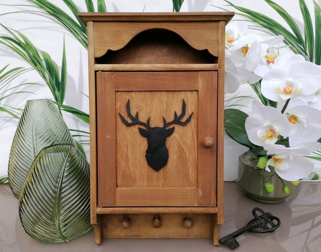 Wooden Key Box, Wall Key Cabinet, Key Holder Box, Key Storage, Key ...