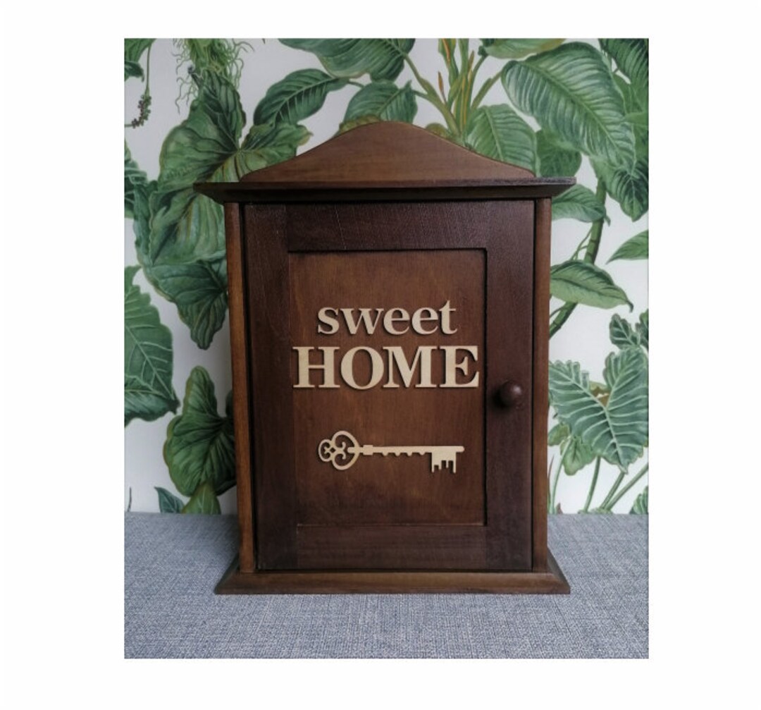 Key Box Holder Wooden Key Box Box Storage Cabinet Key Organizer Key ...