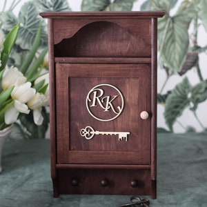 Wooden Key Box, Box Storage Cabinet, Key Organizer, Key Box, Key Box ...