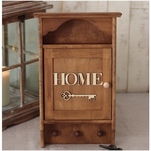 Wooden Key Box, Box Storage Cabinet, Key Organizer, Key Holder, Key Box ...