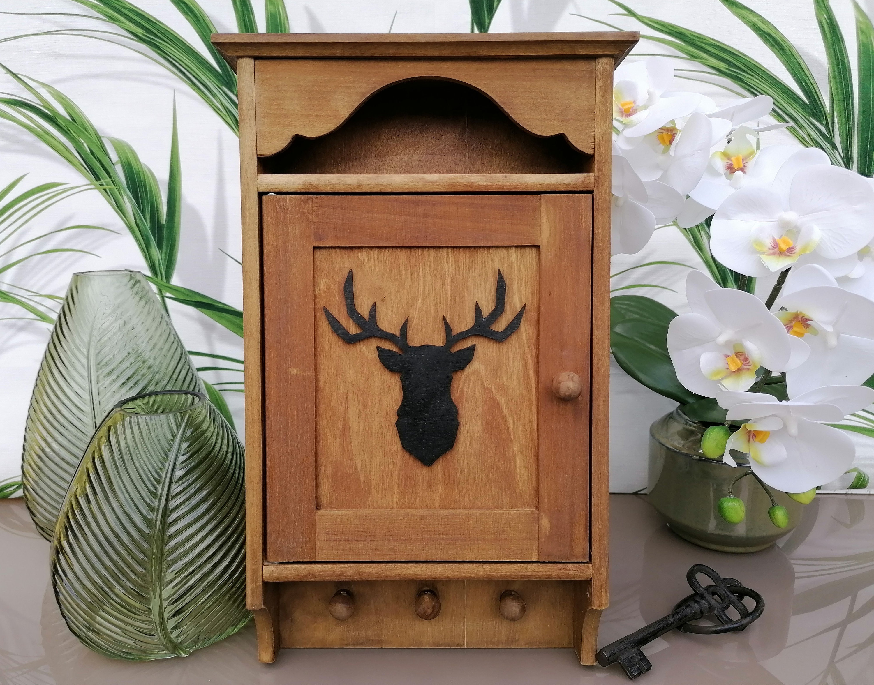 Wooden Key Box, Wall Key Cabinet, Key Holder Box, Key Storage, Key ...