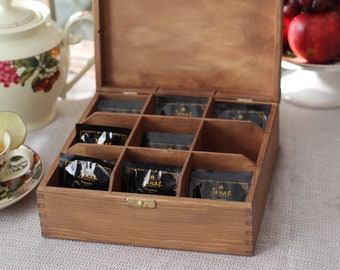 Wooden Tea Box - Etsy