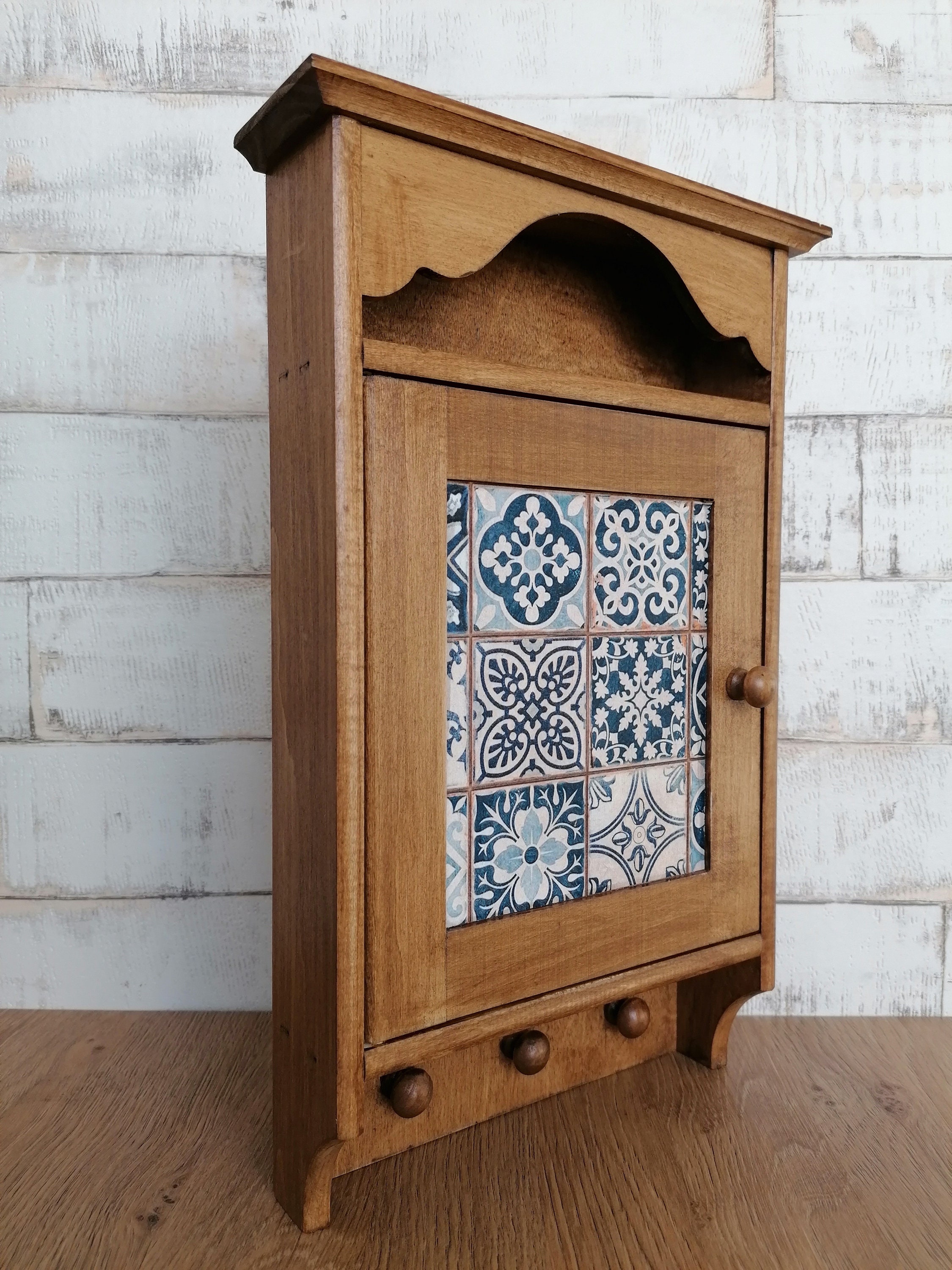 Wooden Key Box Wall Key Cabinet Key Holder Box Key Storage - Etsy UK