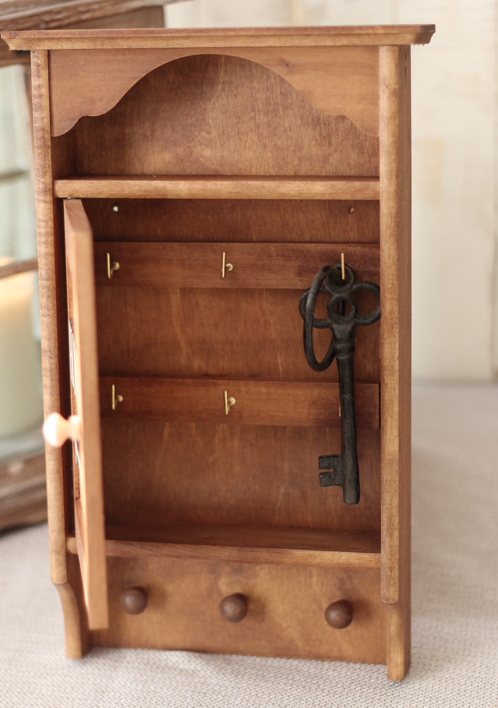 Wooden Key Box Box Storage Cabinet Key Organizer Key | Etsy