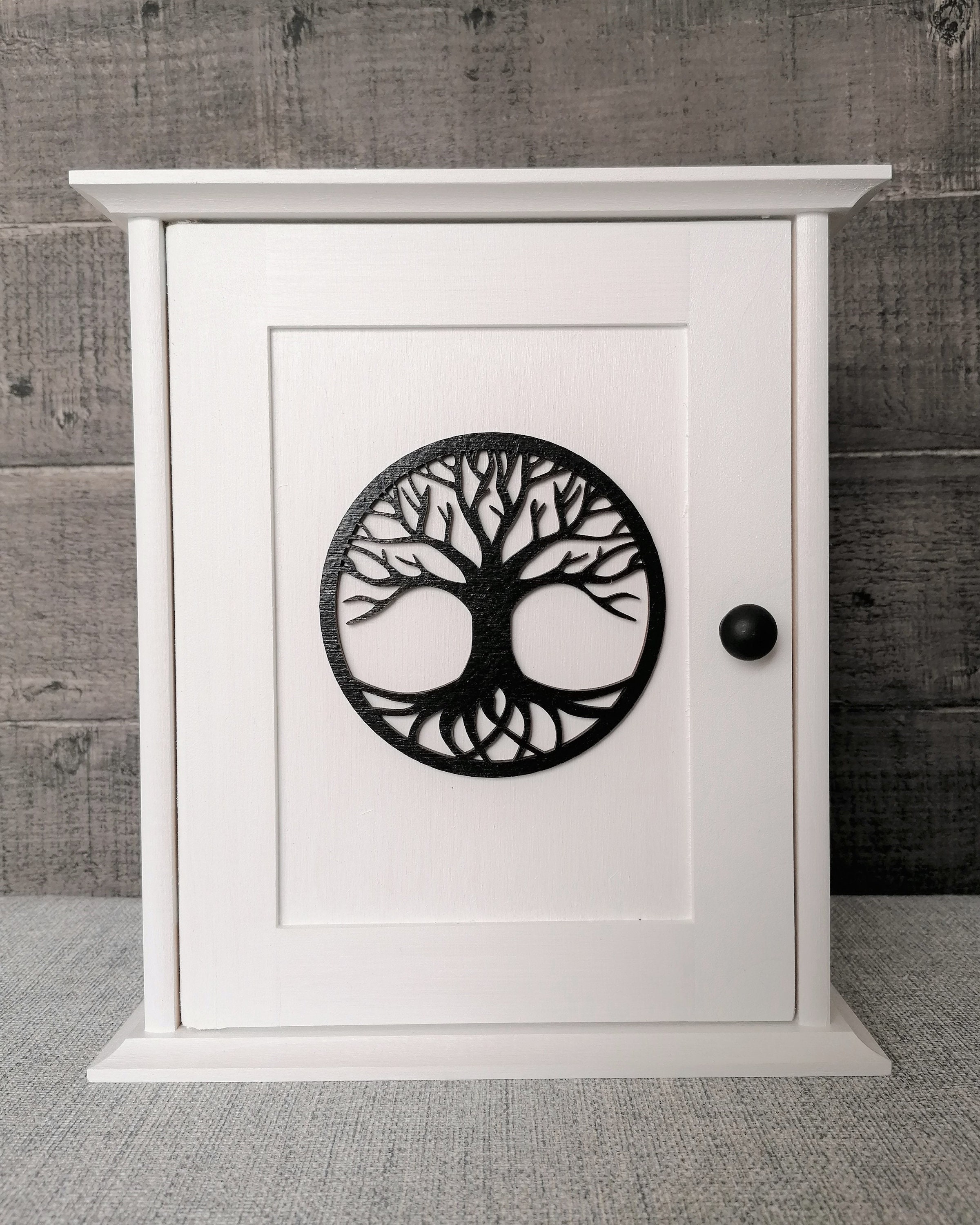 Key Box Holder Wooden Key Box Box Storage Cabinet Key Organizer Key ...