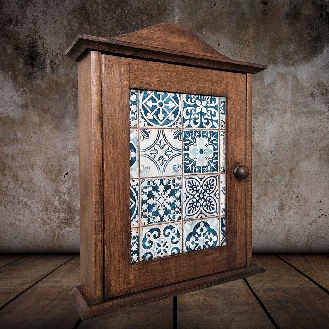 Key Box Holder Wooden Key Box Box Storage Cabinet Key Organizer Key ...