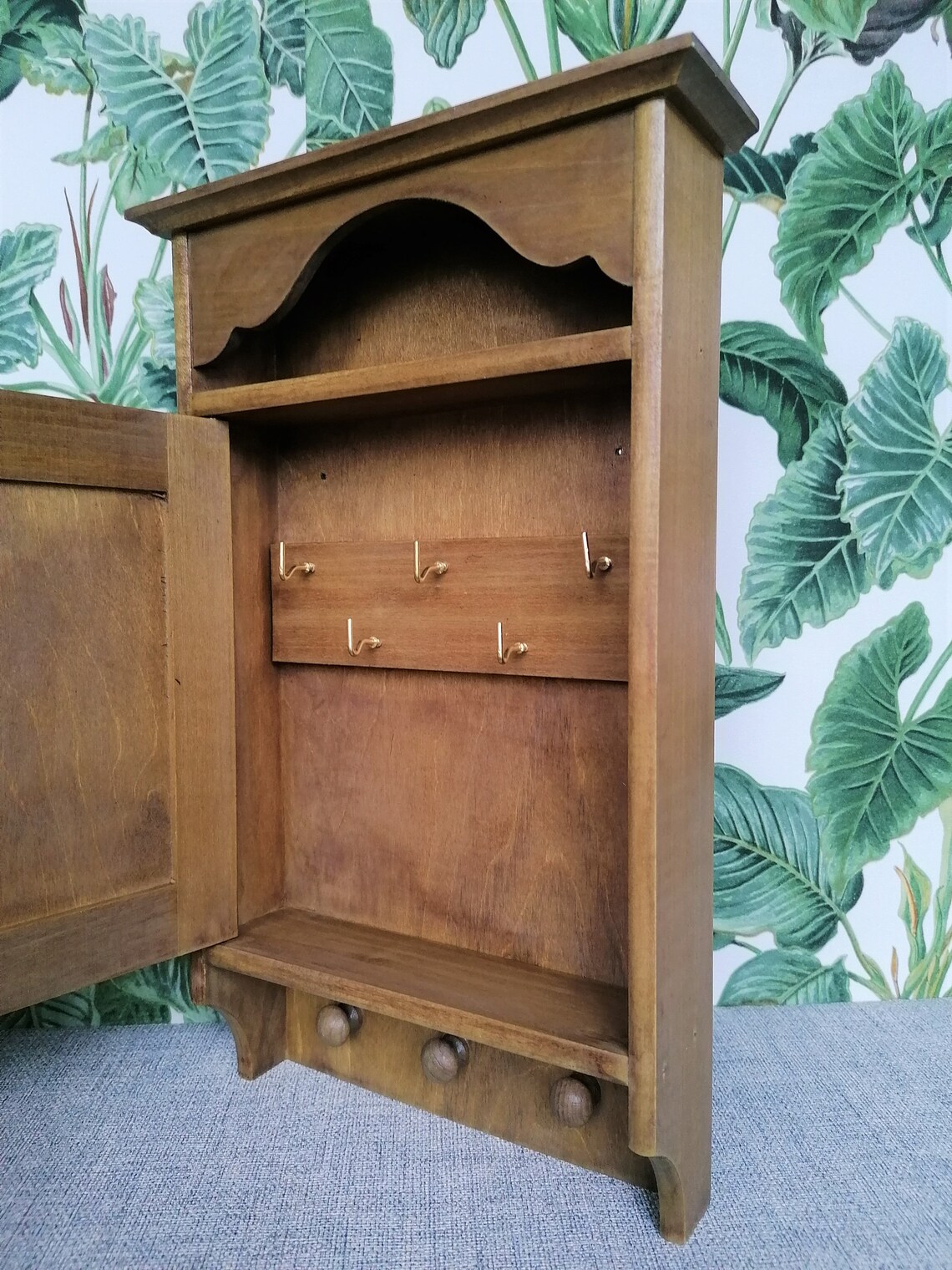 Wooden Key Box Wall Key Cabinet Key Holder Box Key Storage - Etsy UK