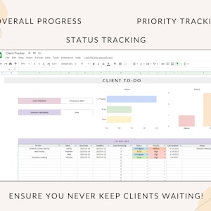Client Tracker Spreadsheet, Client Management Google Sheets, Small ...