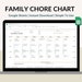 Family Chore Chart Google Sheets Template , Editable Family Planner ...