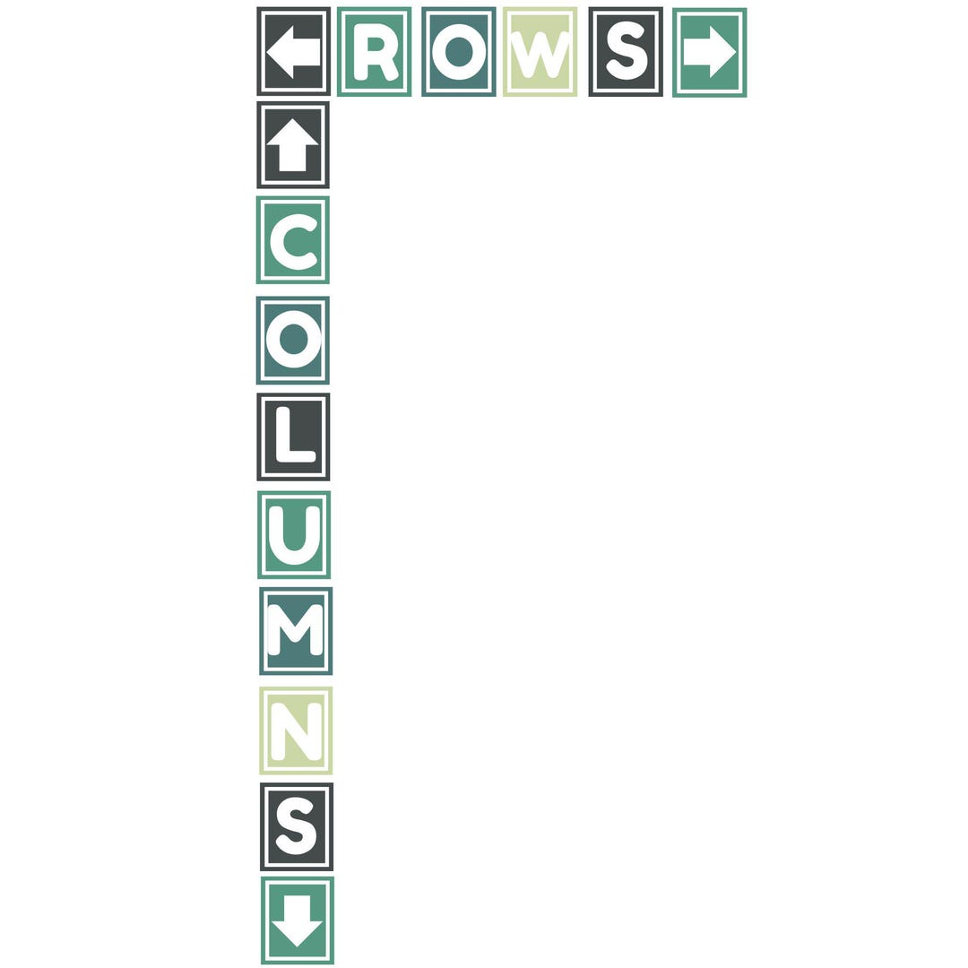 Row and Column Classroom Decor Posters - Etsy