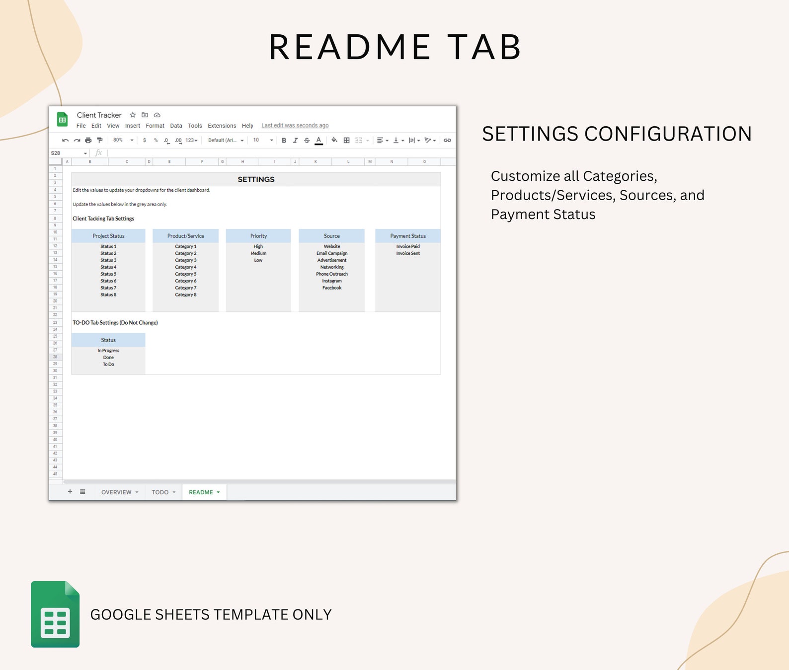 Client Tracker Spreadsheet: Small Business Google Sheets Template ...