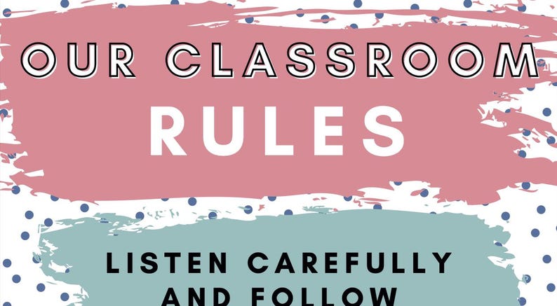 Colorful Classroom Rules Poster: Vibrant Decor (instant Download) - Etsy