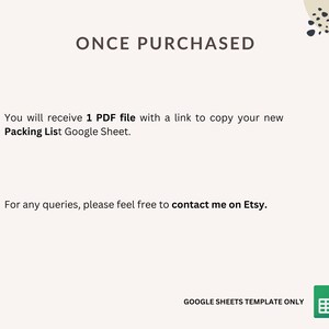 Editable Packing List Template, Printable Planner Spreadsheet, Google ...