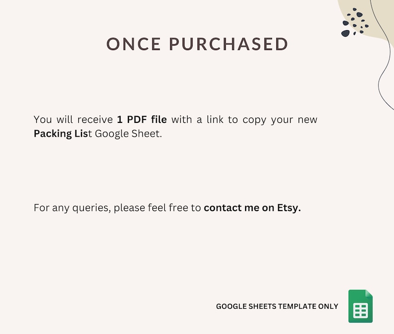 Editable Packing List Template, Printable Planner Spreadsheet, Google ...