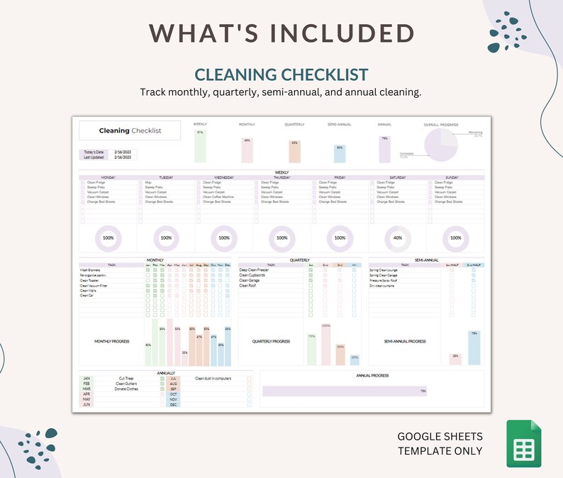 EDITABLE Cleaning Planner, Cleaning Checklist, Cleaning Schedule, Adhd ...