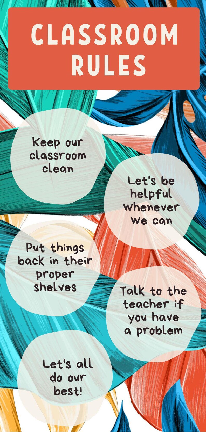 Floral Posters for Bulletin Boards or Classroom | Printable - Etsy