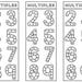 Multiplication Table Bookmark: Math Learning Printable (PDF Template ...