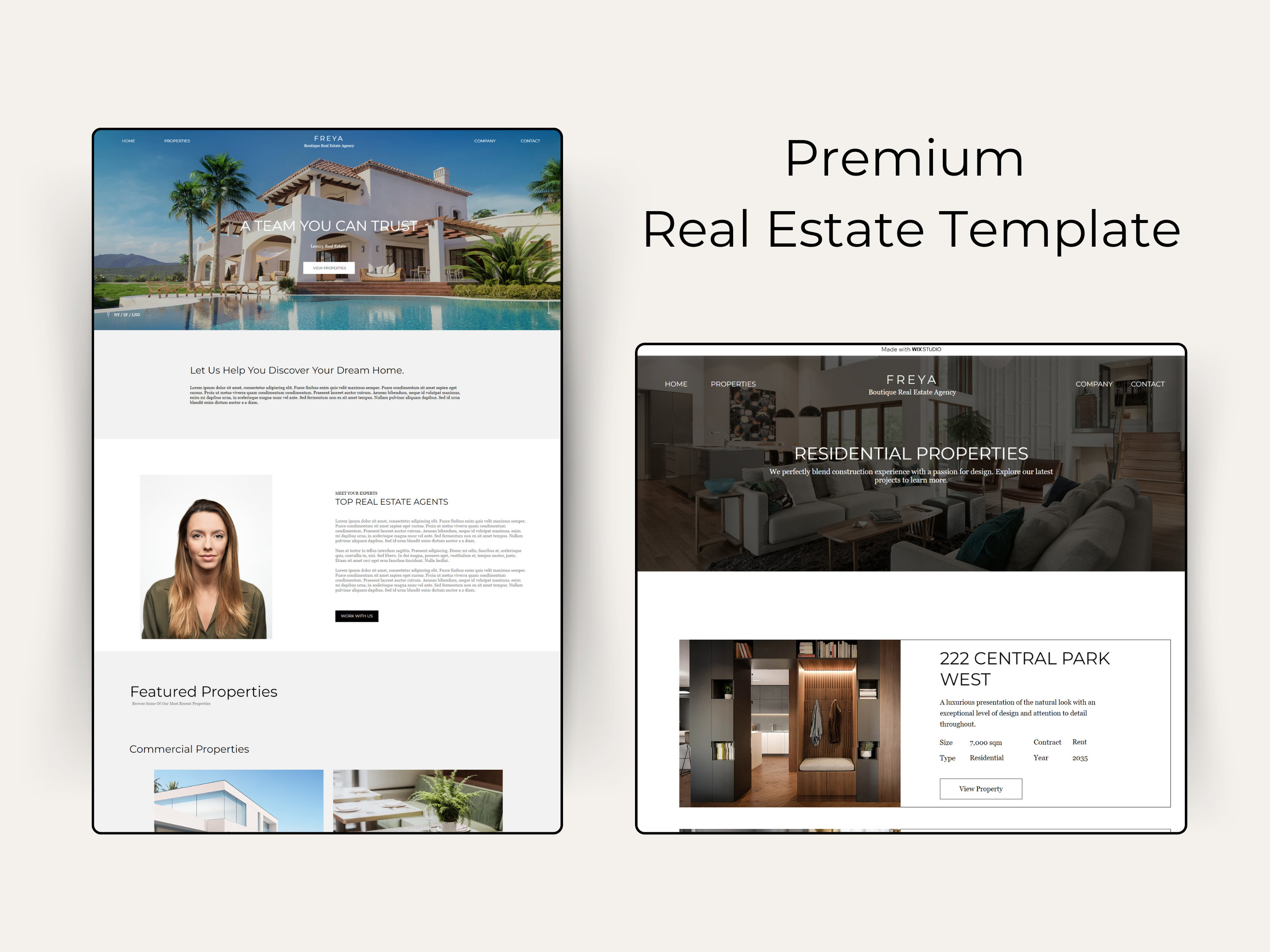 Premium Real Estate Website Templates | Template for WIX | WIX Web ...