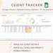 Client Tracker Spreadsheet, Client Management Google Sheets, Small ...