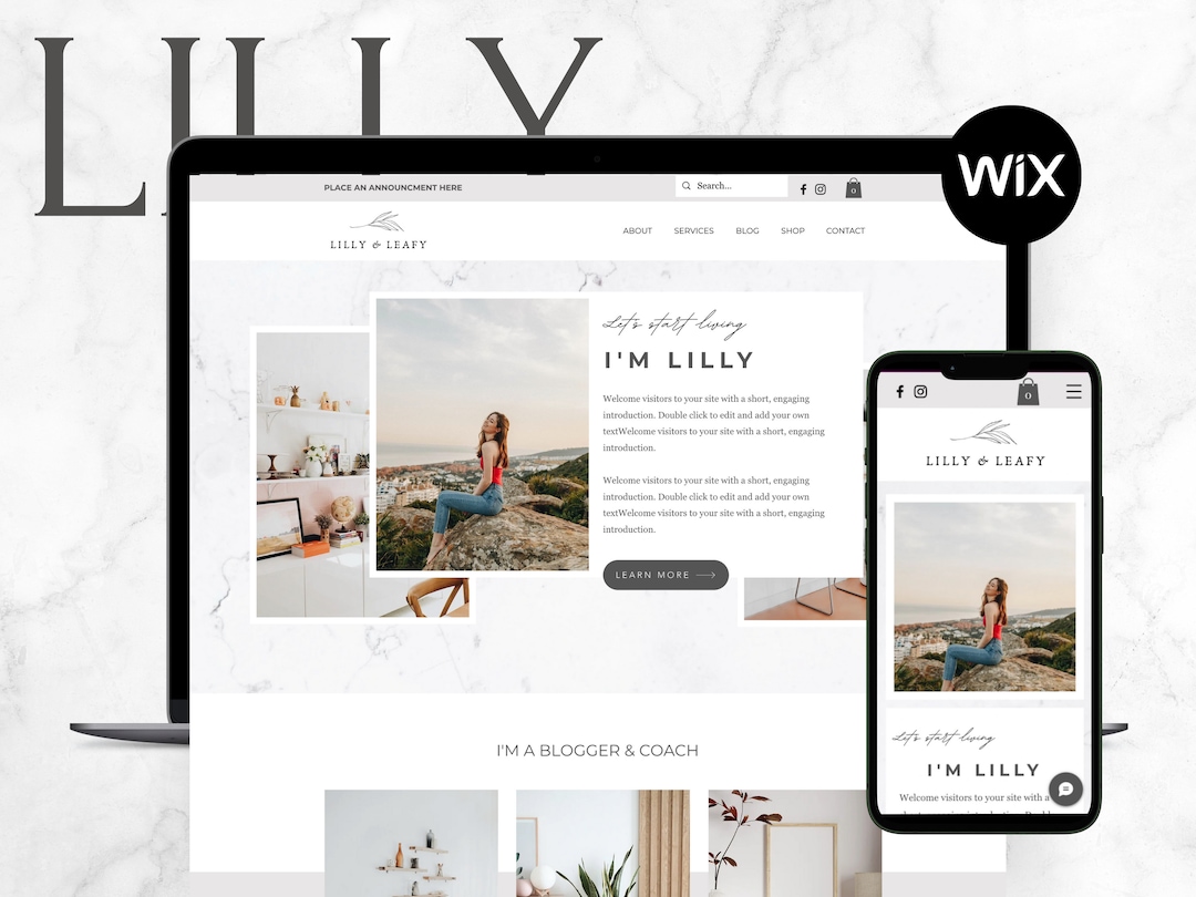 Premium Website Template for Wix | Wix Website Template | Wix Blog ...