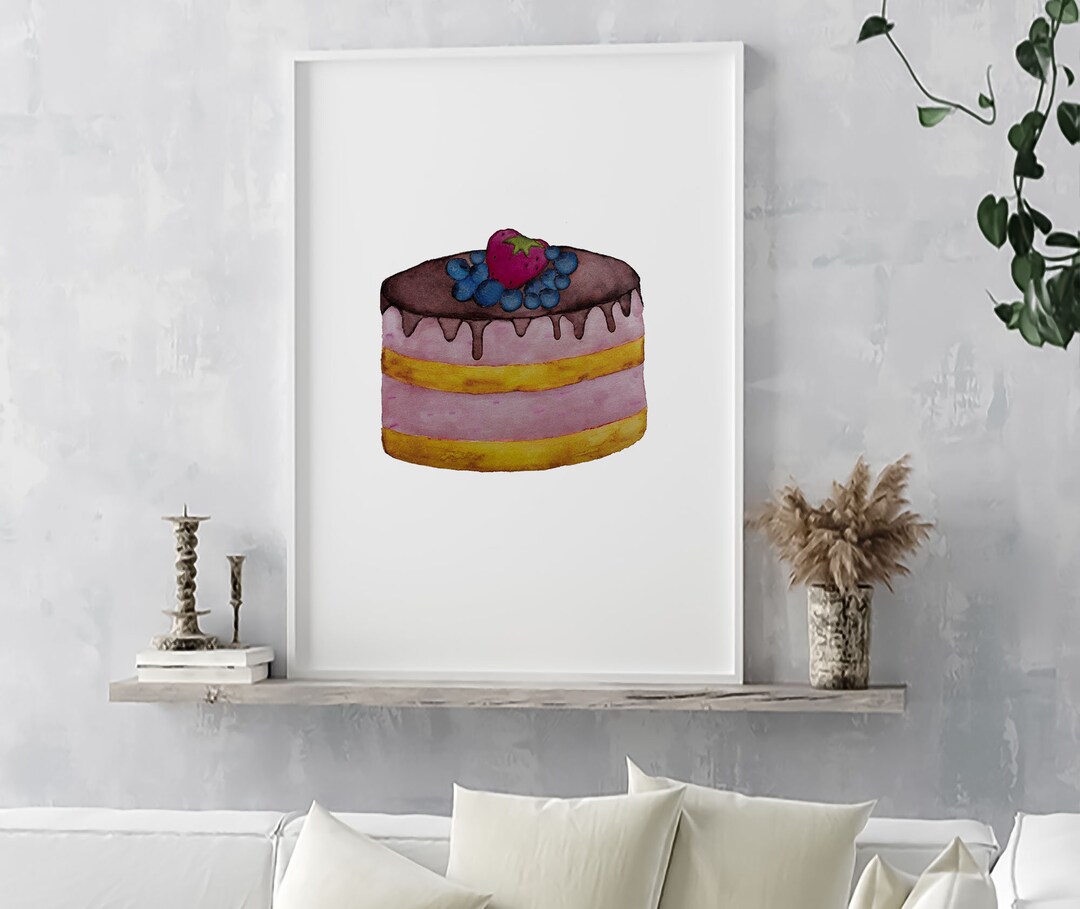 Poster for the Kitchen in the Frame • Kitchen Poster • Cake - Etsy
