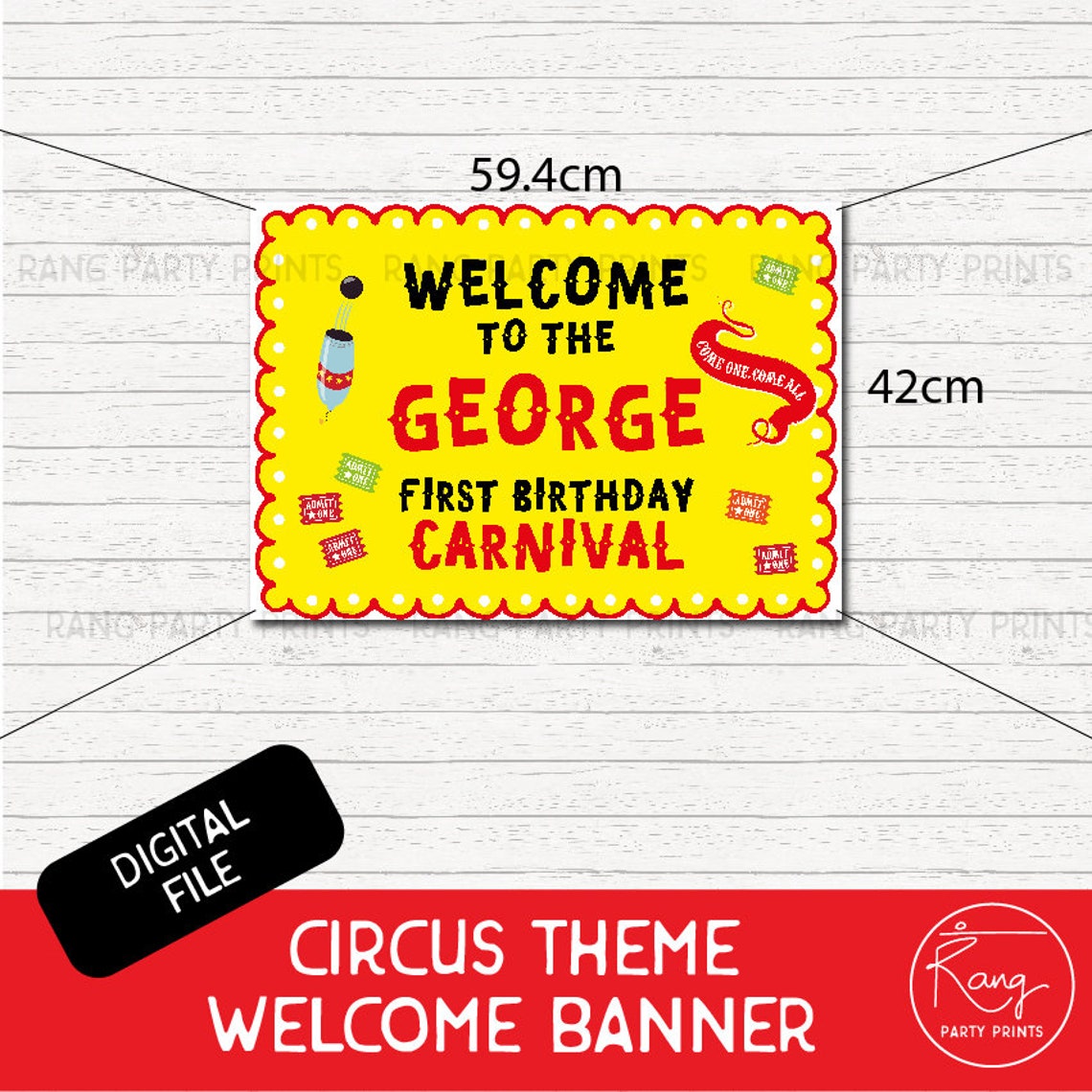 Circus Theme Welcome Banner - Carnival Birthday Party Printables ...