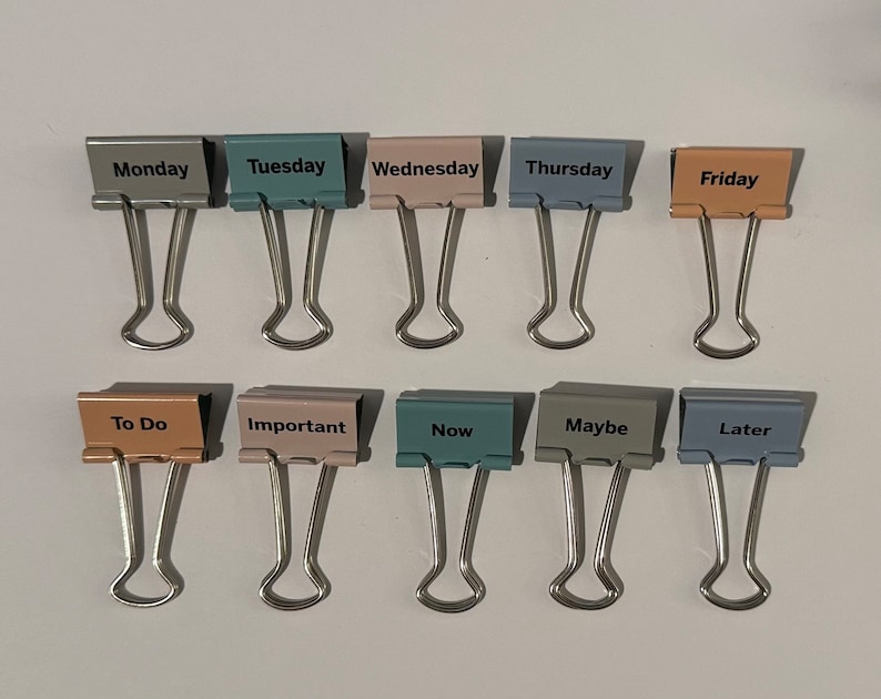Binder Clips Task on Hand Paper Clips in Moho Colors Clip Dividers ...