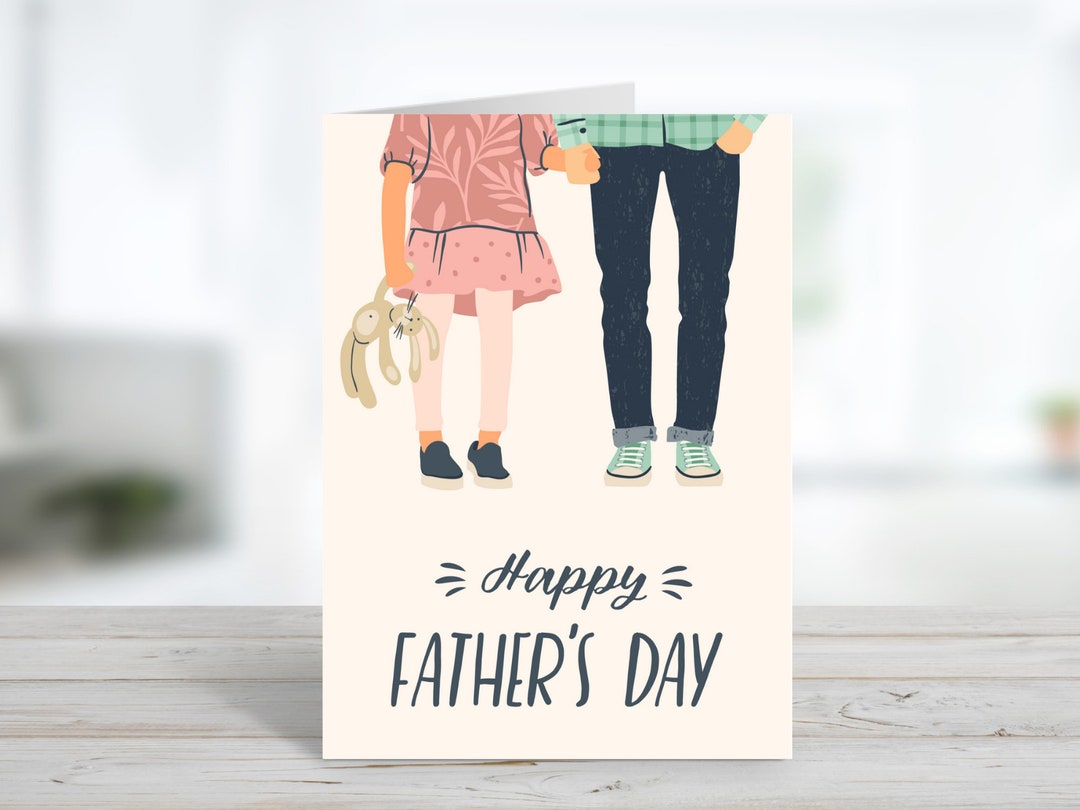 Happy Father's Day Greeting Card / Instant Download 5x7 Foldable Card ...