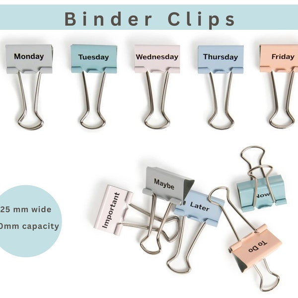 Binder Clips - Etsy