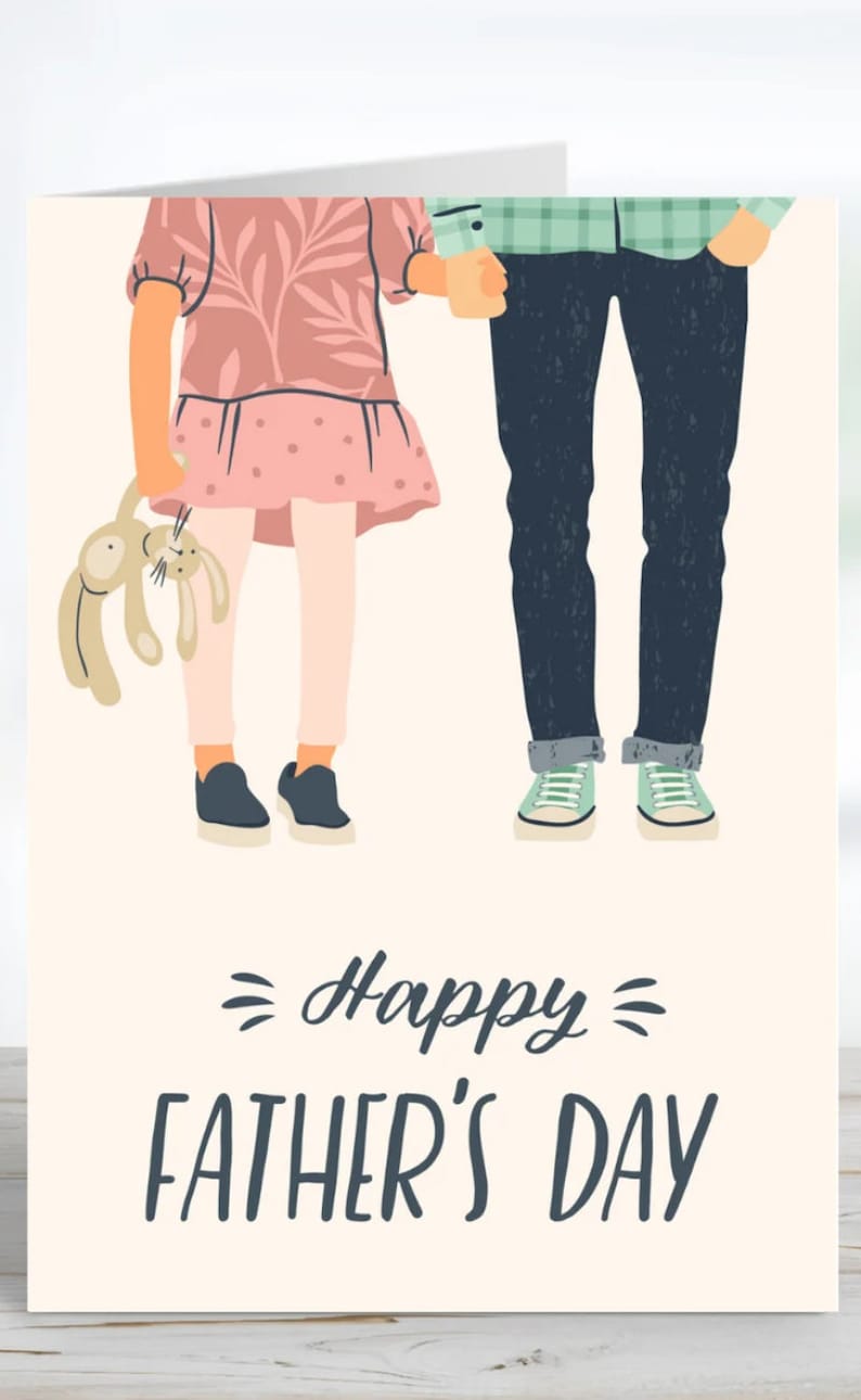 Happy Father's Day Greeting Card / Instant Download 5x7 Foldable Card ...