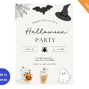 Halloween Party Invitation Printable Instant Download and Custom Your ...