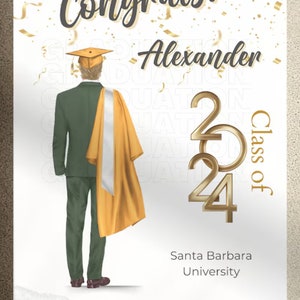 Personalized Graduation Card 2024 Customizable Congrats Card Custom Boy ...