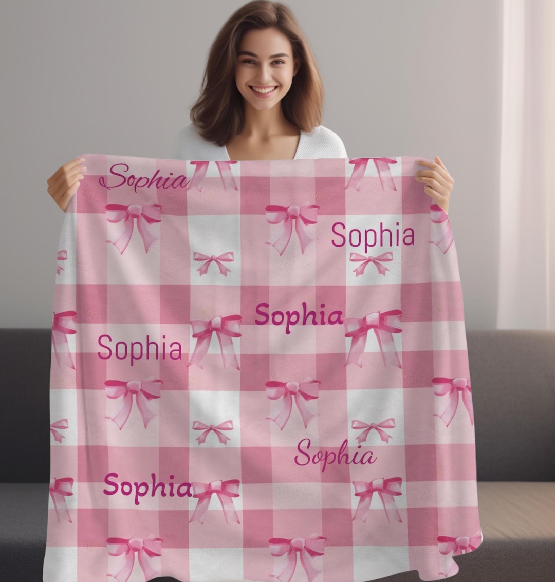 Personalized Name Blanket Birthday Gift Custom Home Decor Throw Blanket ...