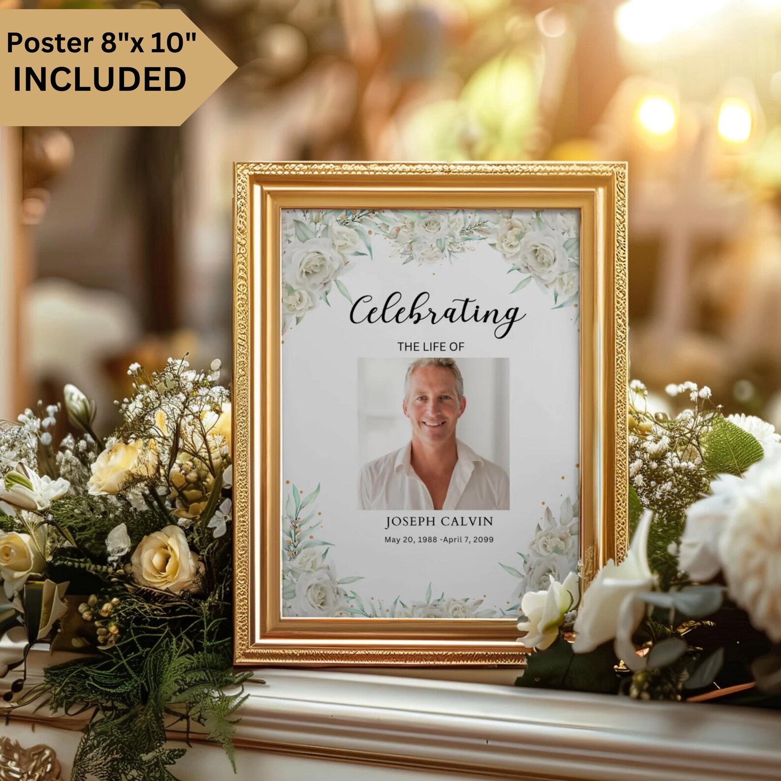 Digital Funeral Invitation Electronic Funeral Template Digital ...